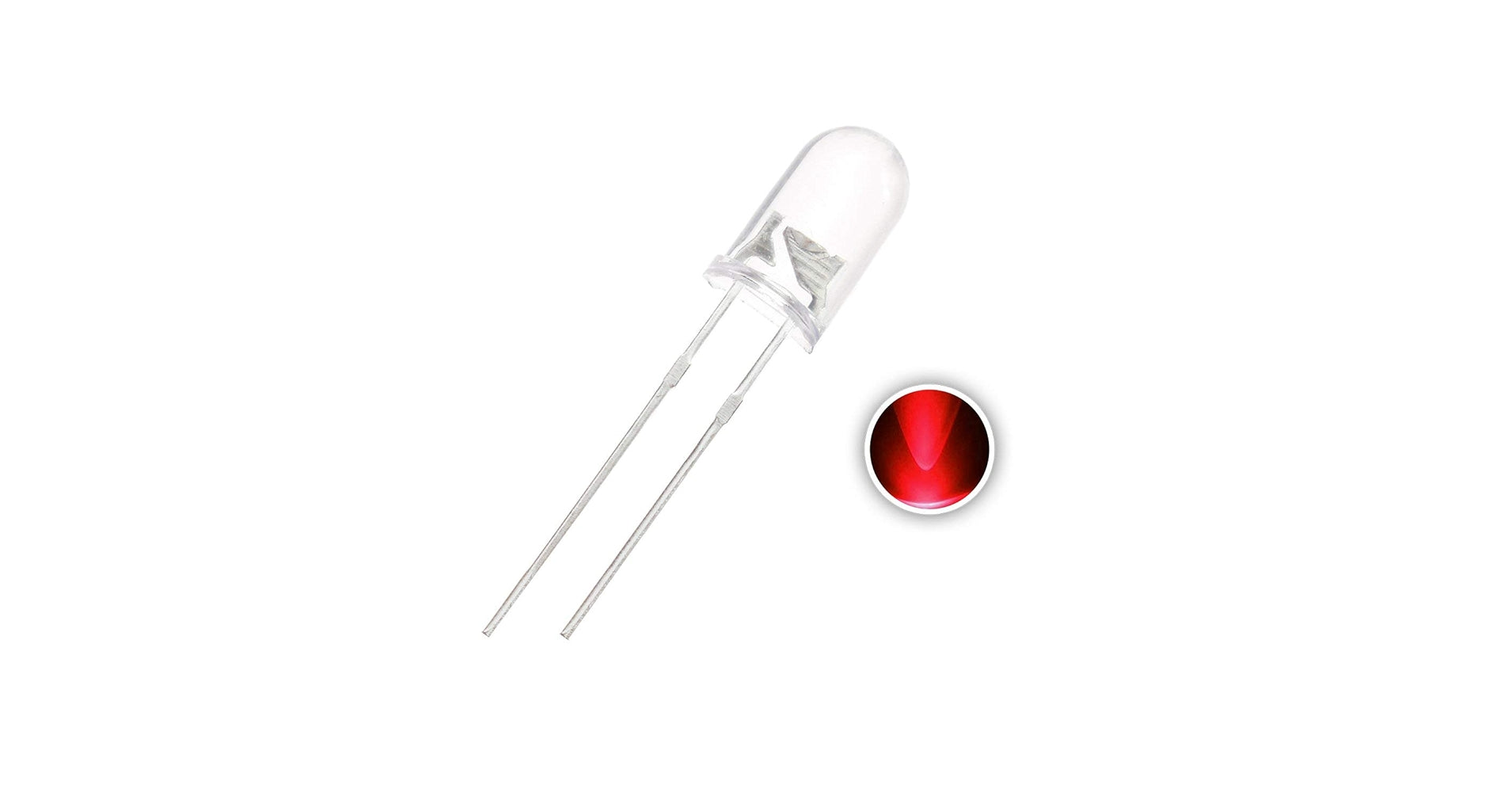 LED 5mm White/Red – Tomson Electronics
