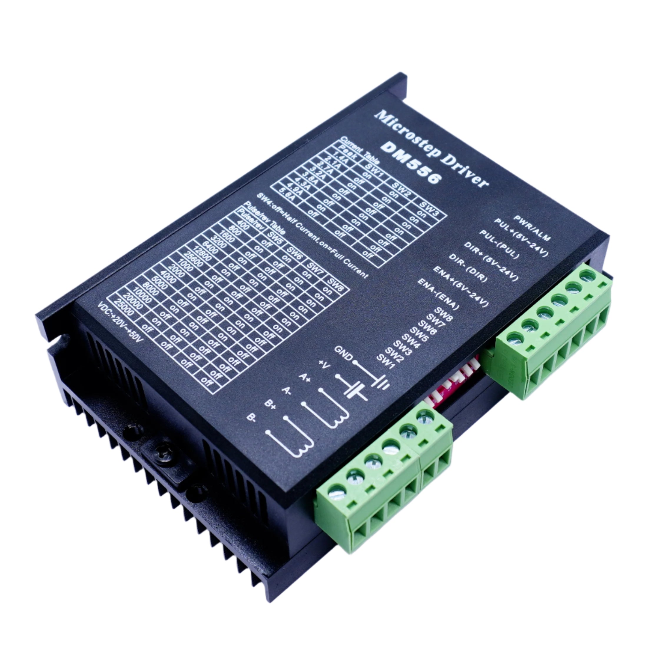 DM556 Digital Stepper Motor Driver - 20–50 VDC, 0.5–5.6 A, DSP-Based M ...