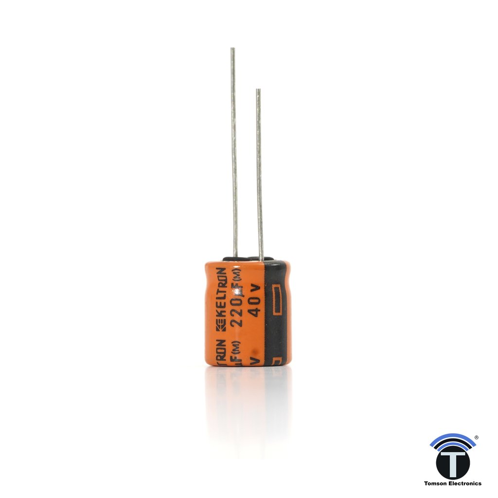 KELTRON 220 uF/40 V Radial Electrolytic Capacitor – TOMSON ELECTRONICS