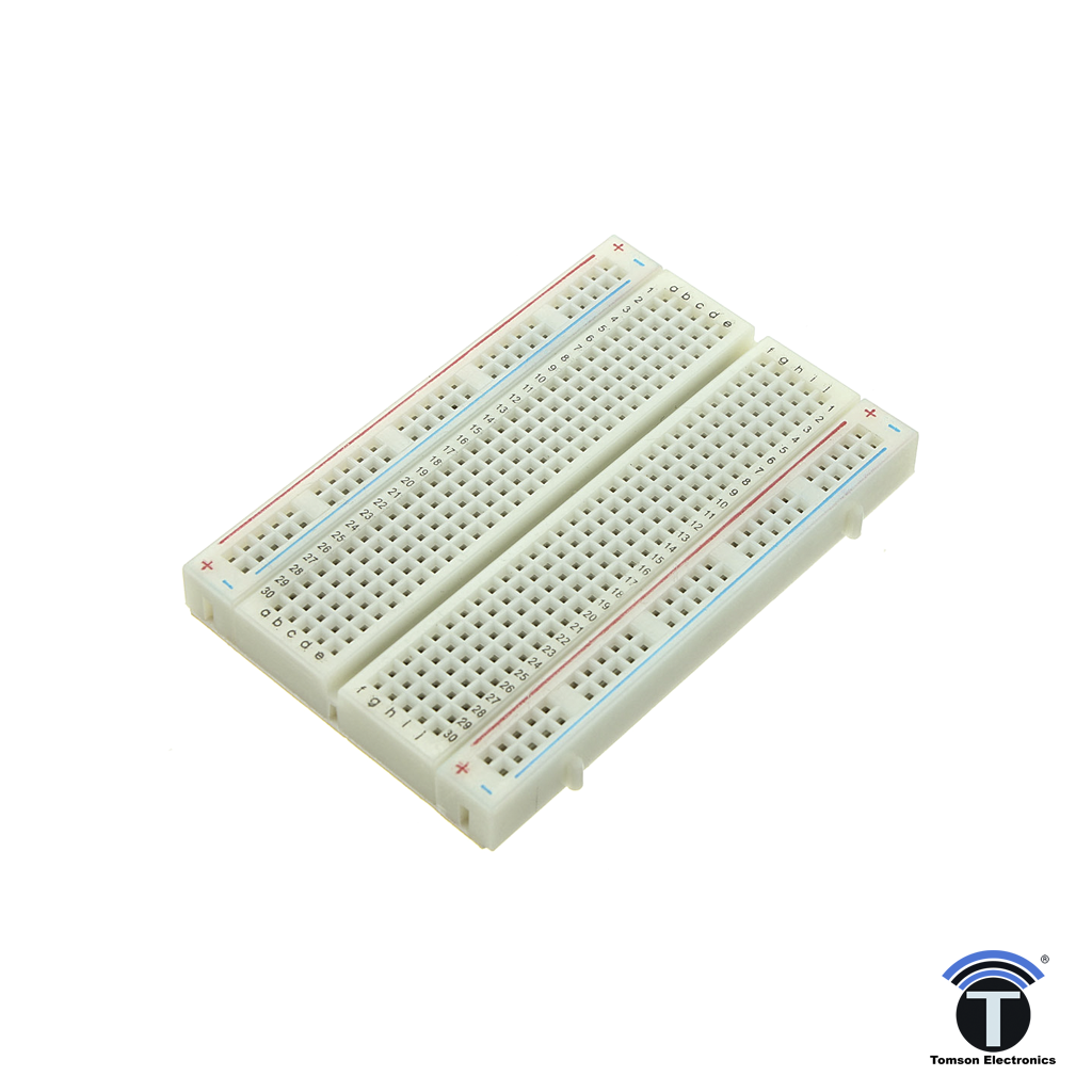 400 Point Mini Solderless Breadboard – TOMSON ELECTRONICS