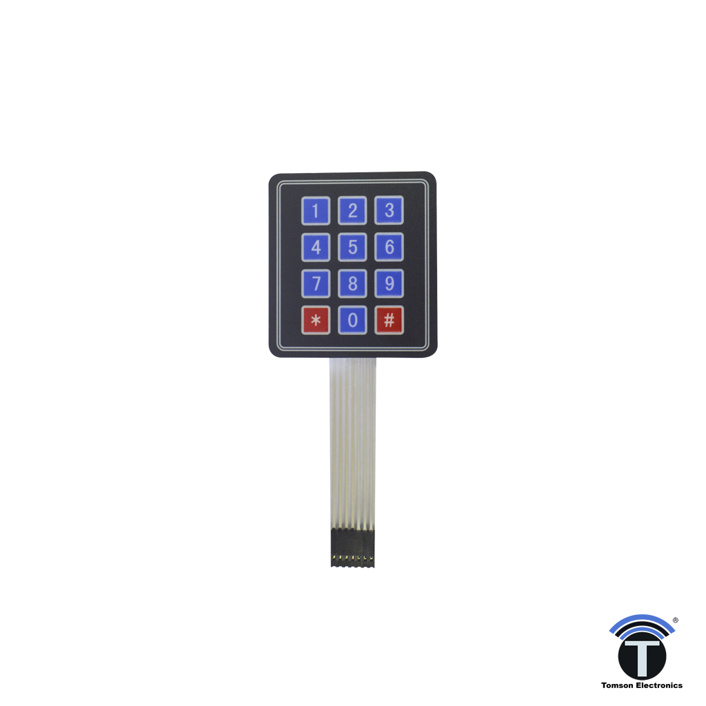 4x3 Membrane Keypad – Tomson Electronics