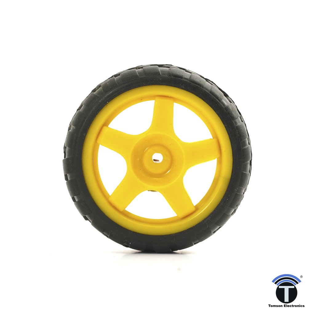 Robotic BO Motor Wheel Yellow With Bolt 7CM X 2CM – Tomson Electronics