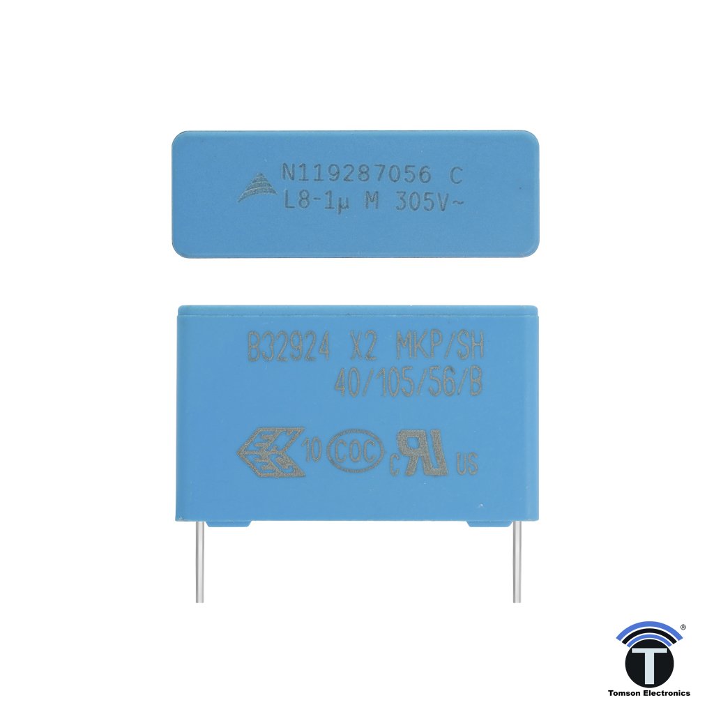 1uF 305V AC MKP X2 Metallized Polypropylene Film Capacitor – TOMSON ...