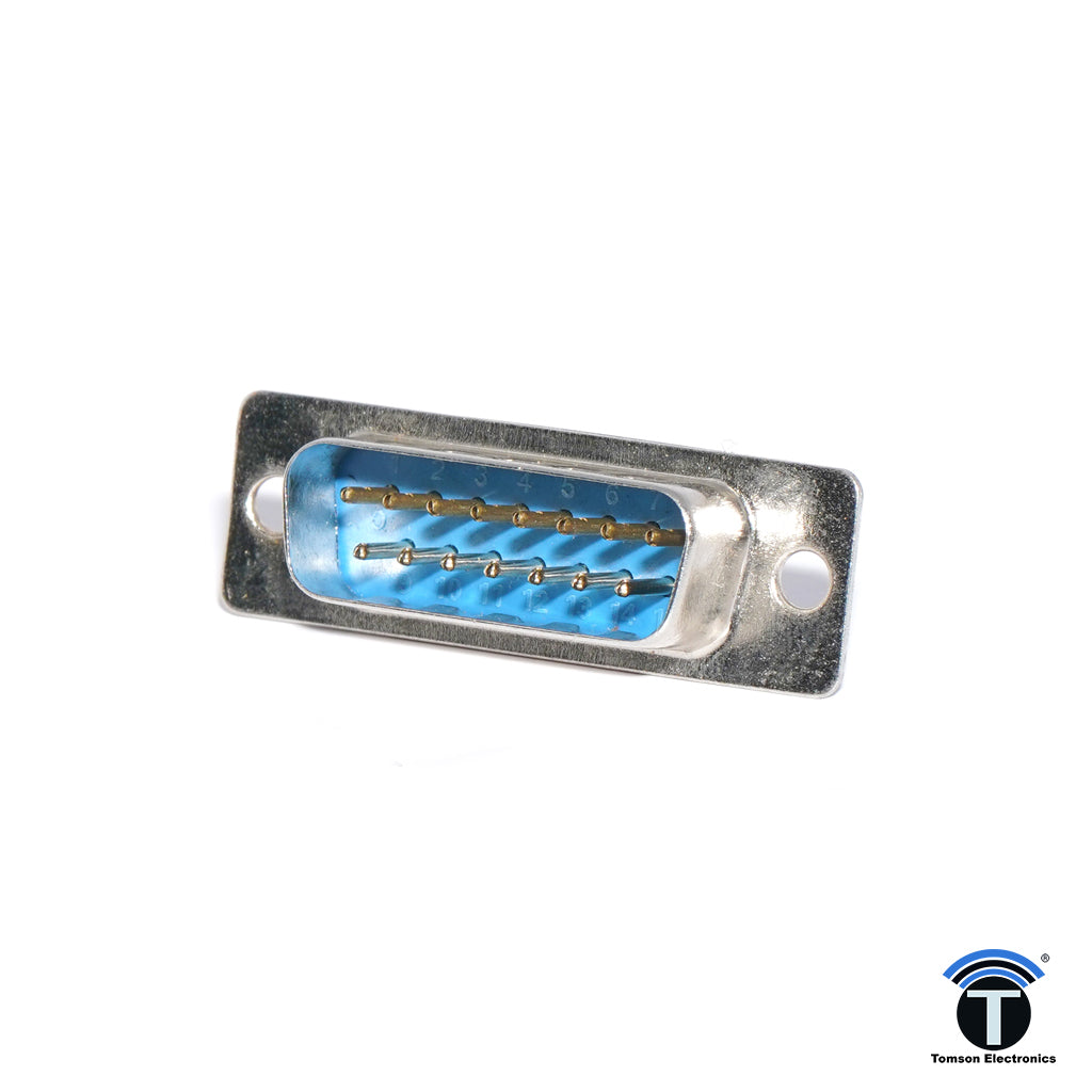 DB CONNECTOR 15PIN MALE 2LINE – TOMSON ELECTRONICS