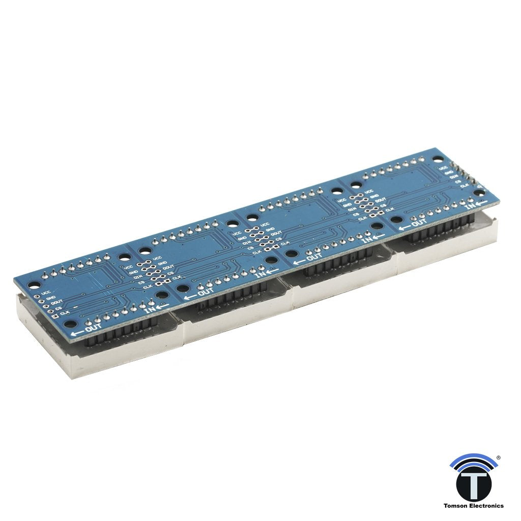 MAX 7219 LED DOT MATRIX 4 IN 1 DISPLAY MODULE – TOMSON ELECTRONICS