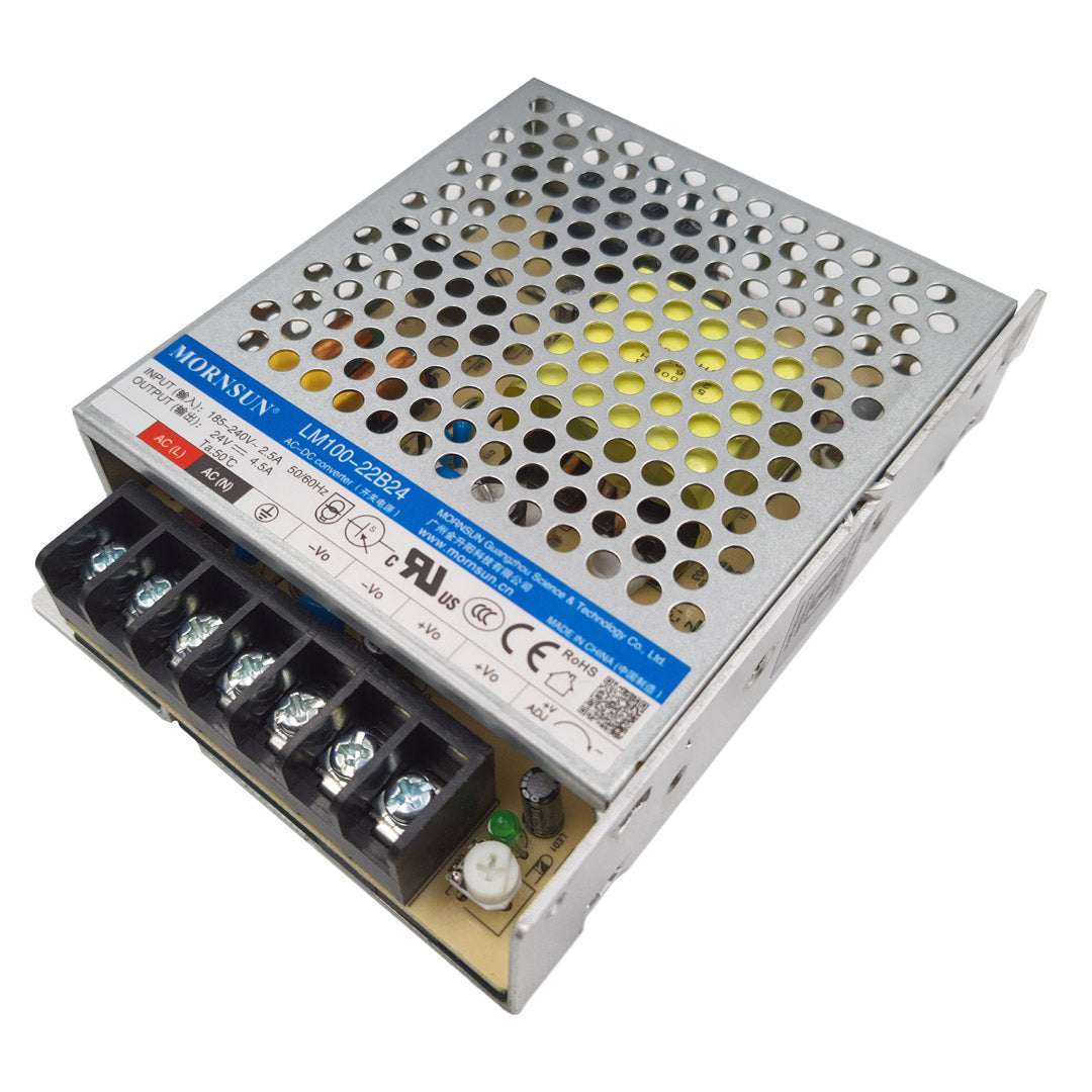 Mornsun 24V 4.5A 108W AC DC Enclosed Single Output SMPS LM100-22B24 ...