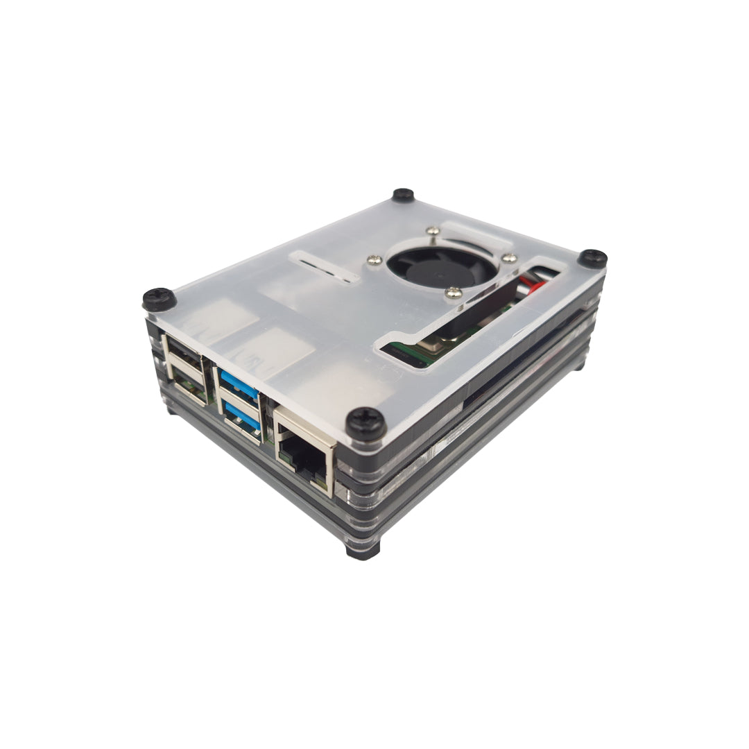 Raspberry Pi 4 Acrylic Case with Fan – TOMSON ELECTRONICS
