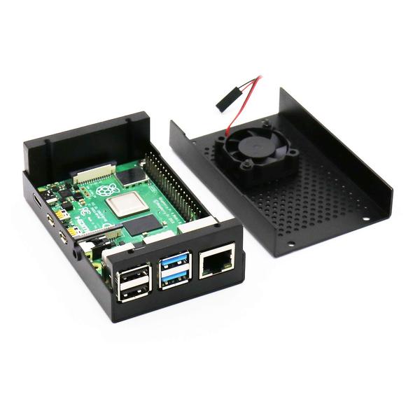 Raspberry Pi 4 Aluminum Black Case – TOMSON ELECTRONICS