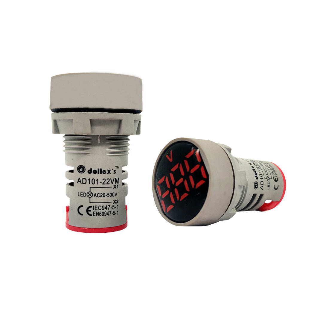 Panel Mount Round AC Digital Led Voltmeter AC 20-500V – TOMSON ELECTRONICS