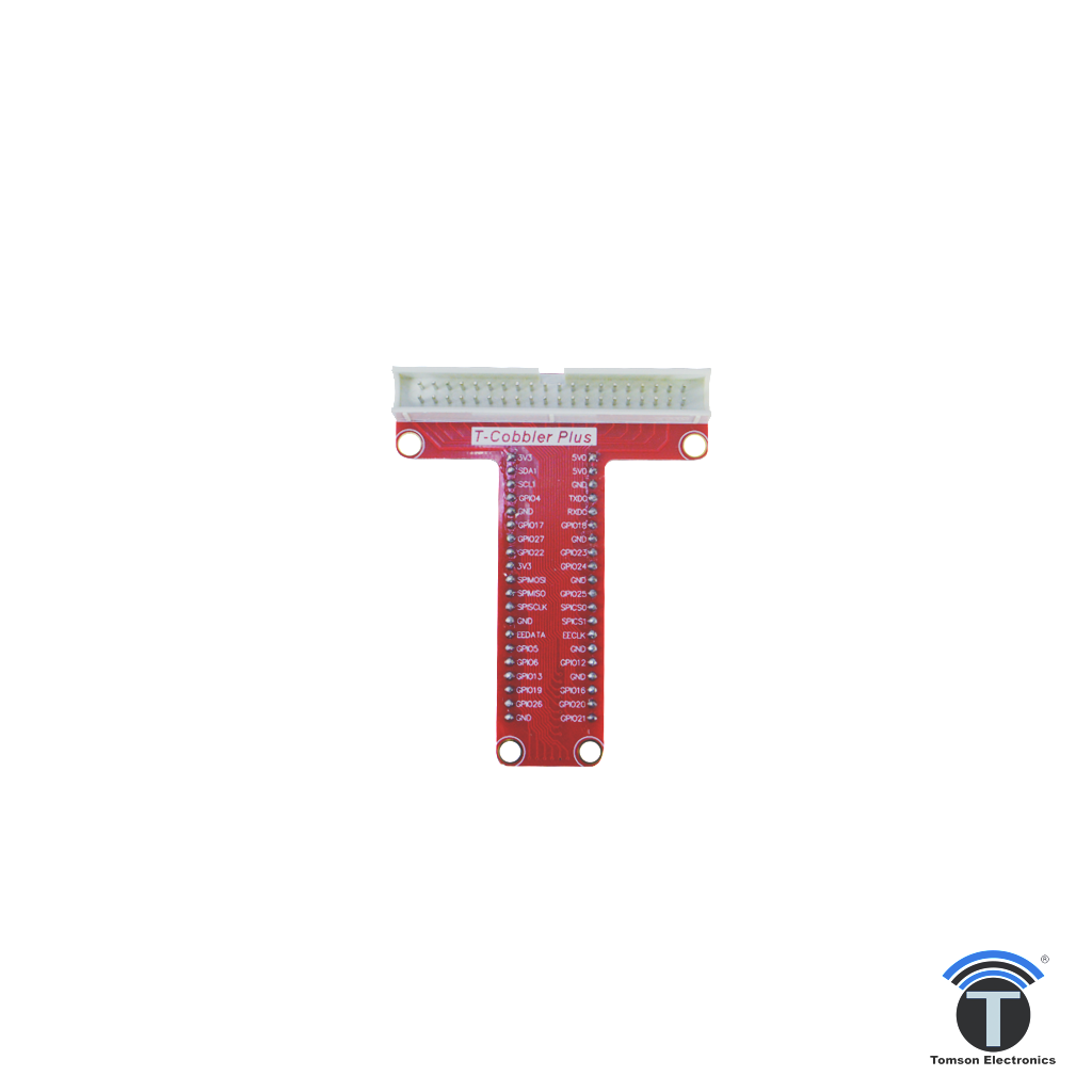 40 Pin Red GPIO Extension Board for Raspberry Pi With Cable – TOMSON ELECTRONICS